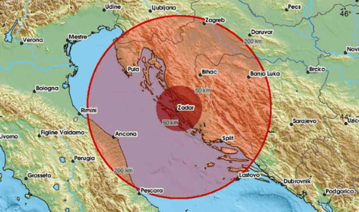 Umjeren potres kod Zadra, osjetio se na širem području oko epicentra - HRT